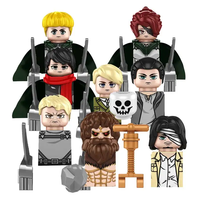 Bloques-de-construcci-n-de-Shingeki-No-Kyojin-Eren-Jaeger-Mikasa-Mini ...