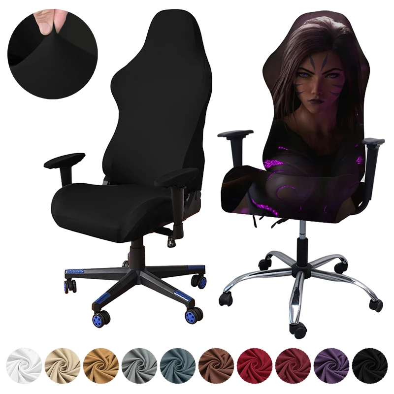 Custom Printed Gaming Chair Cover Stretch Office Chair Covers League Of ...