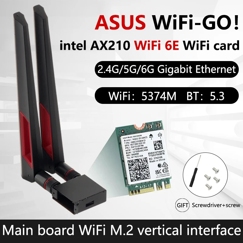 Intel-AX210-AX211-AX200-AX201ASUS-WiFi-Go-Network-Adapter-WiFi-6E ...