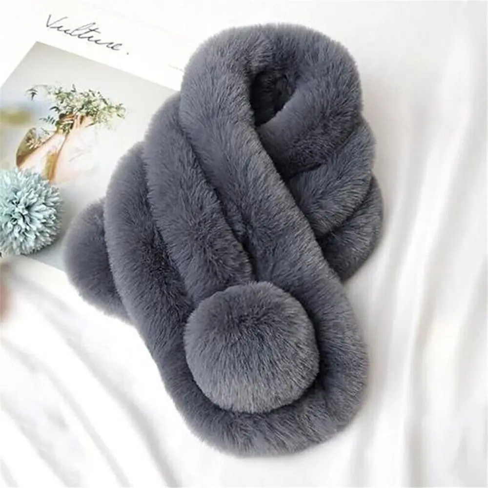 Rabbit-Fur-Scarf-Women-Winter-Warm-Soft-Furry-Scarves-Casual-Female-Lady-Outdoor-Neck-Warmer ...