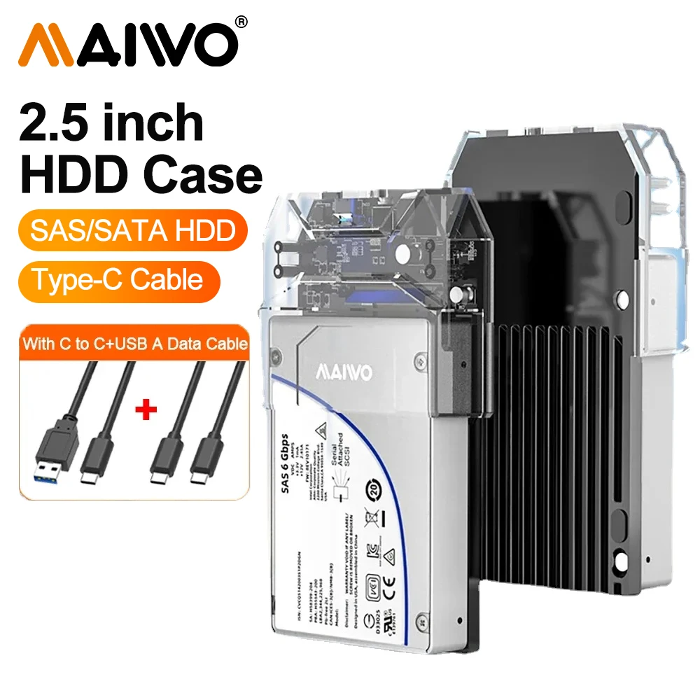 MAWIO-Hard-Drive-Box-USB-C-para-Mini-Sas-HDD-Case-Adaptador-de-Docking ...