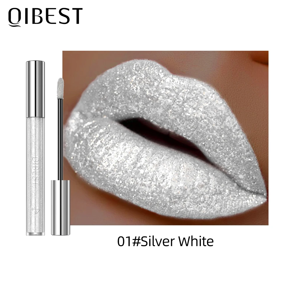 Silver Glitter Lips