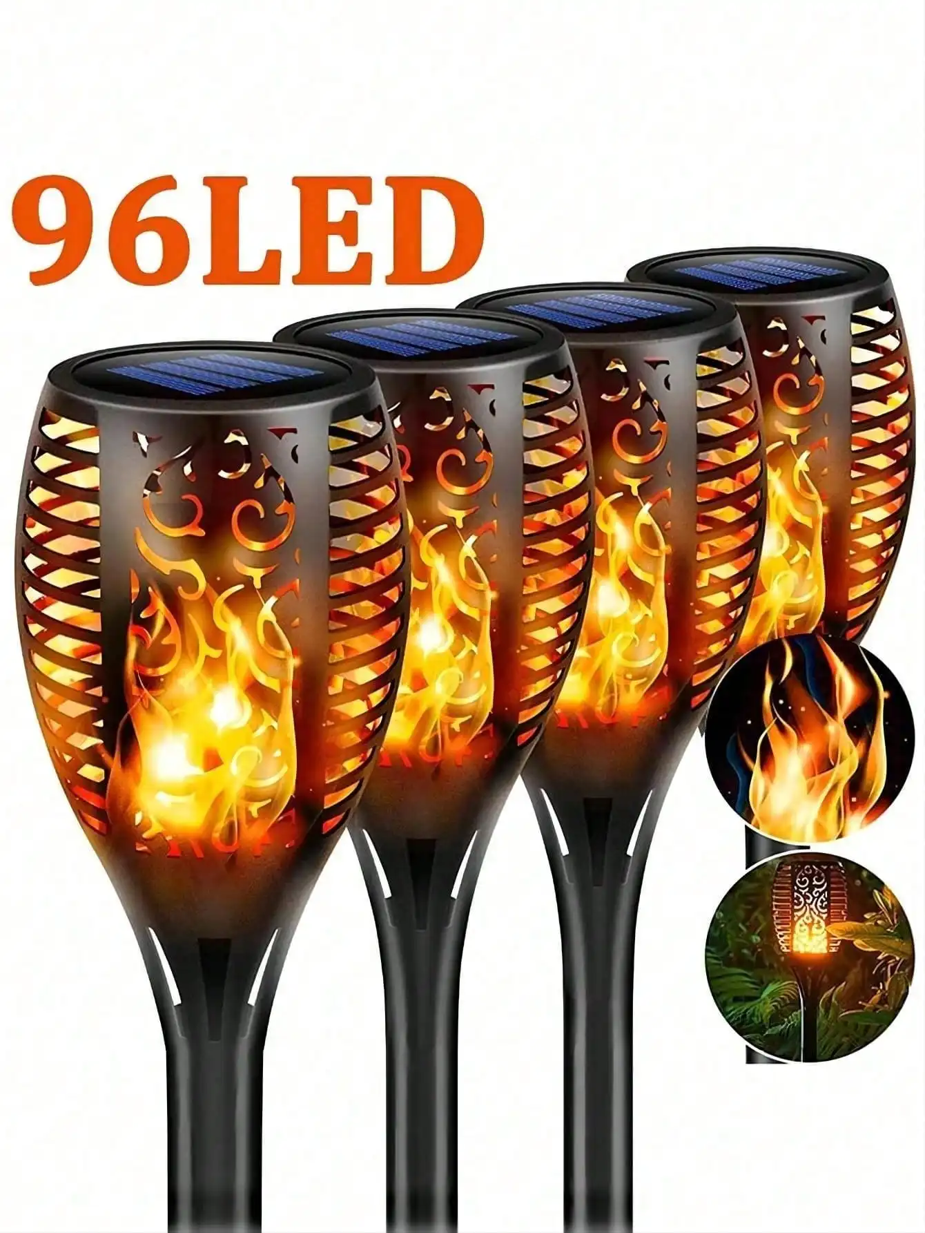 96LED-Courtyard-Ground-Outdoor-Decoration-Garden-Waterproof-Torch ...