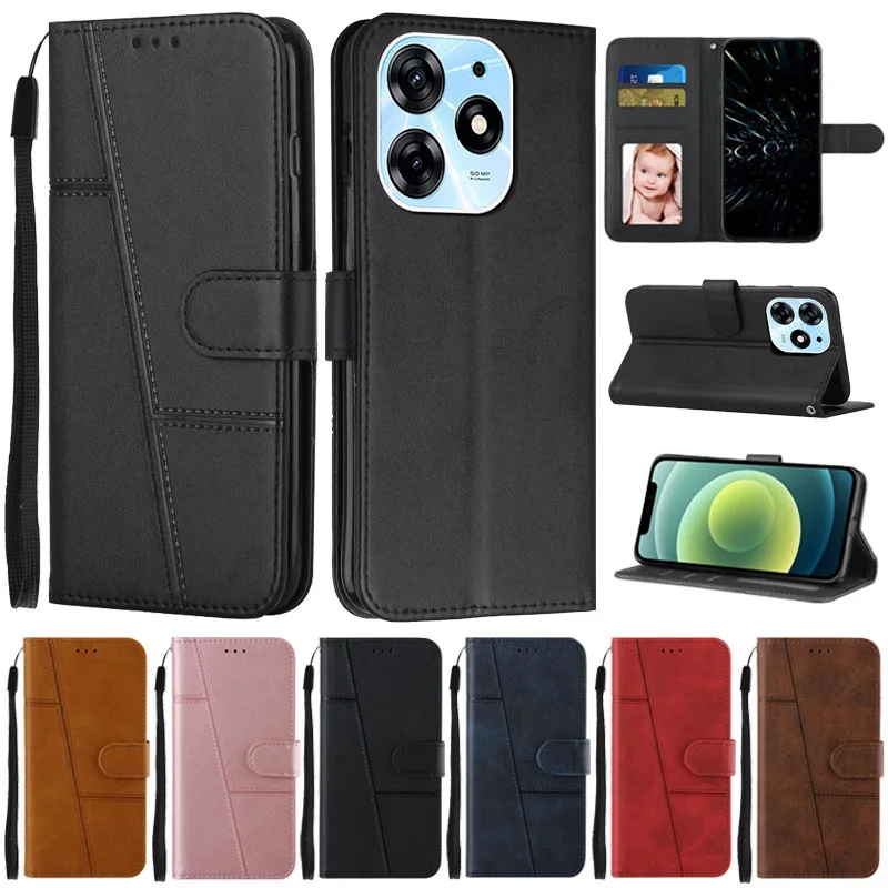 For Tecno Spark 10 Pro Case Flip Wallet Book Cover on For Coque Tecno ...