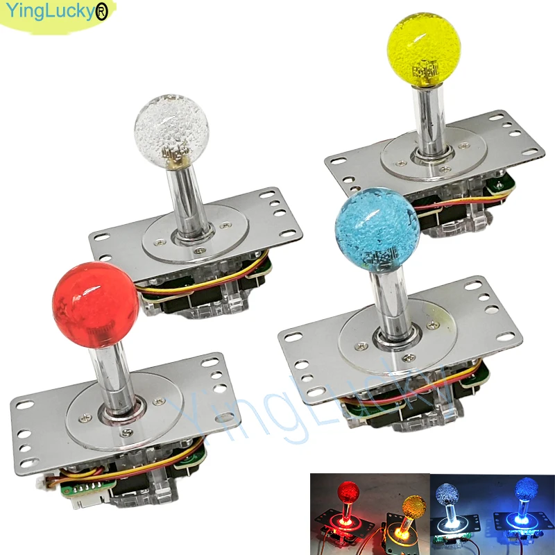 arcade 5 V LED joystick colorido luces iluminadas joystick SANWA tipo 5 ...