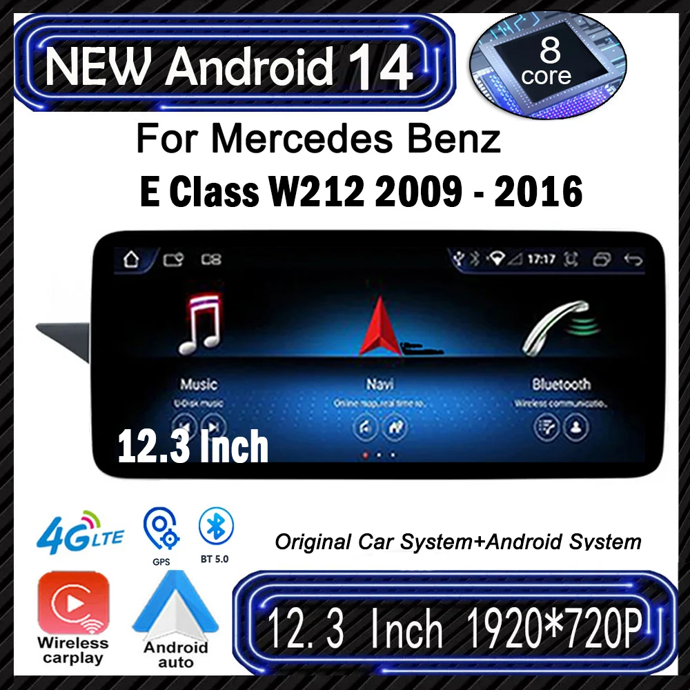 12-3-Android-14-For-Mercedes-Benz-E-Class-W212-2009-2016-Car-Raido-GPS ...