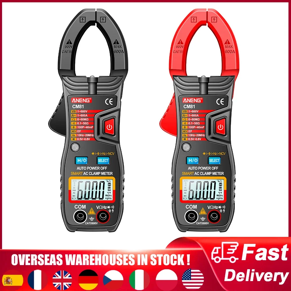 ANENG-CM81-Digital-Clamp-Meter-AC-Current-Multimeter-Ammeter-Voltage ...