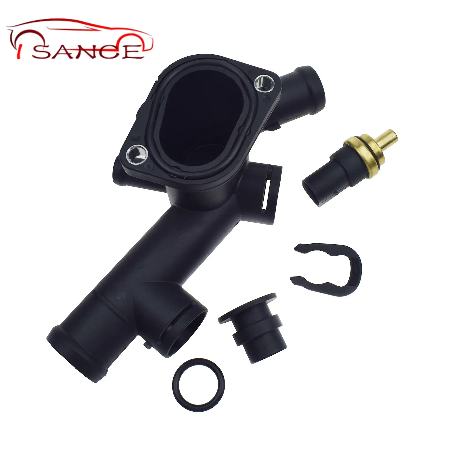 Coolant-Hose-Flange-w-Gasket-Round-Sensor-Kit-06A121132C-059919501A ...