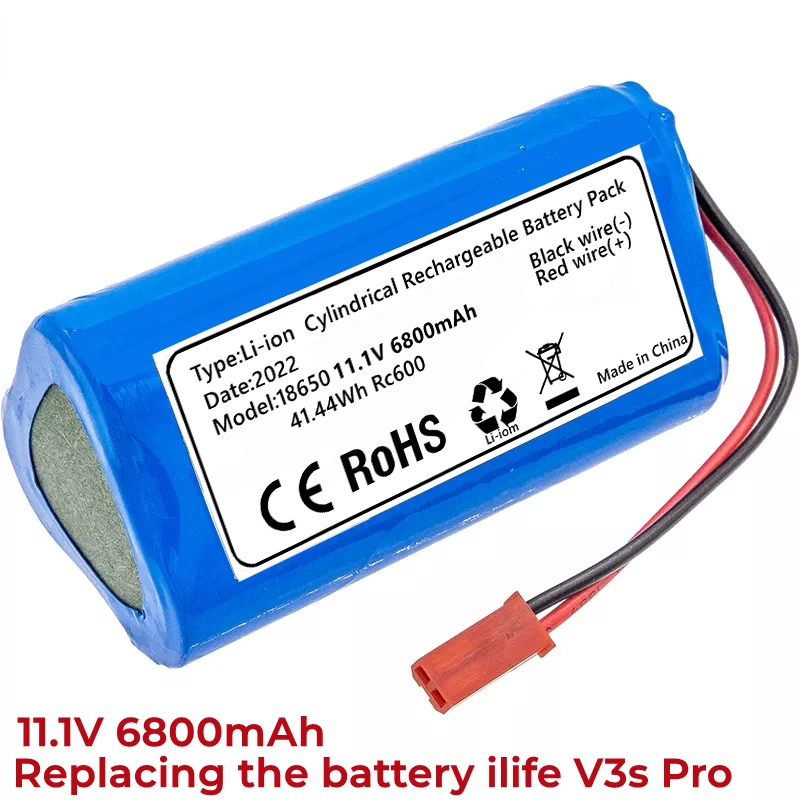 11-1V-2800mAh-4800mAh-6800mAh-Battery-for-Ecovacs-Ilife-V1-V3-X3-V3-V5 ...