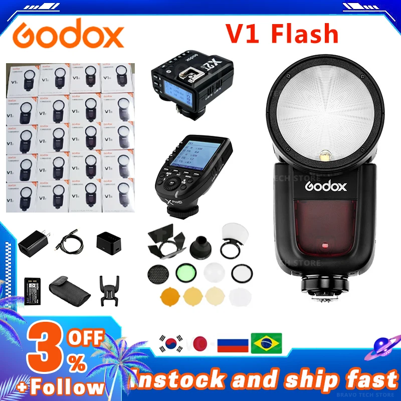 Godox-V1-Flash-V1S-V1N-V1C-TTL-Li-ion-Round-Head-Camera-Speedlight ...