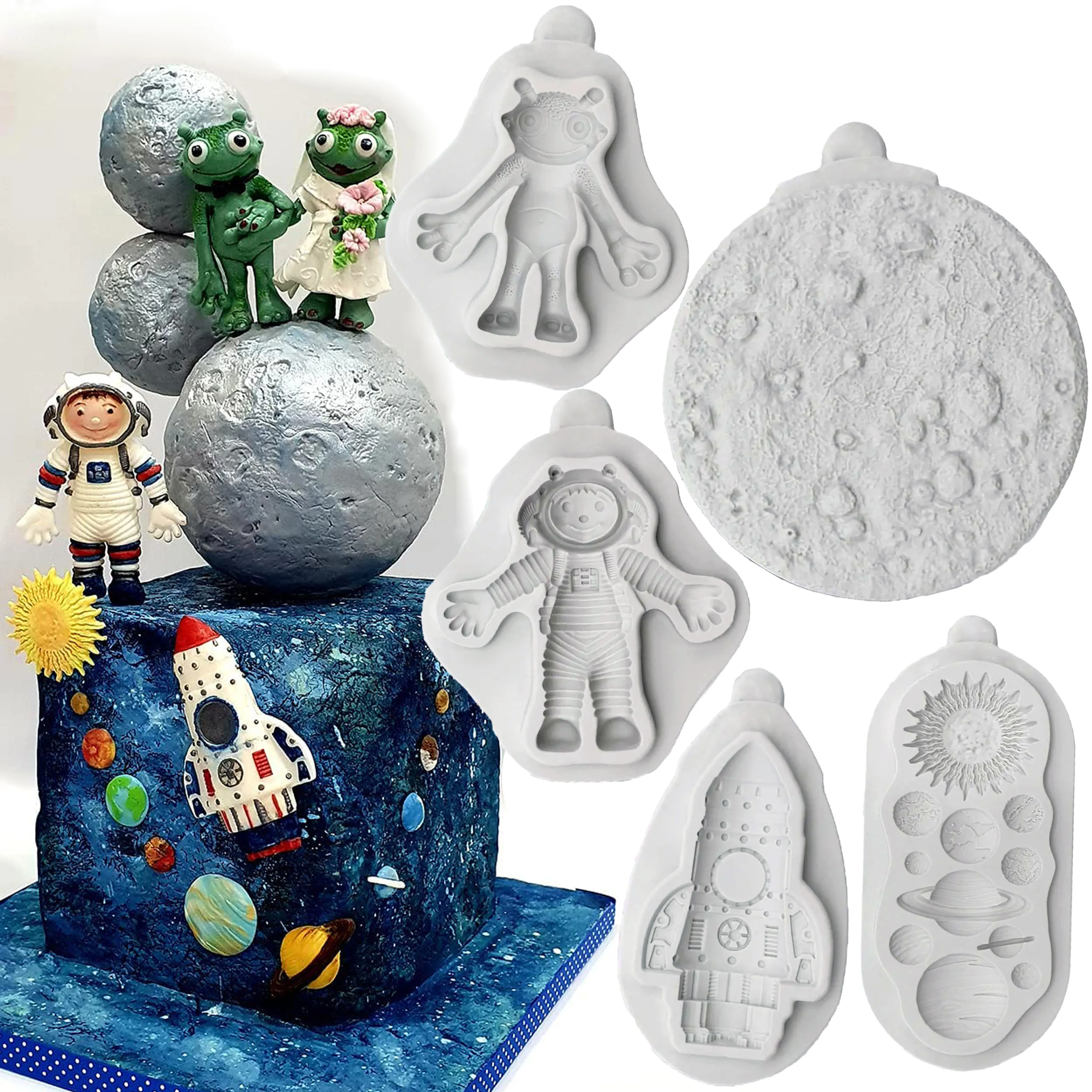 Fondant Cake Decorating Mould | Silicone Mold Baking Planet | Silicone ...