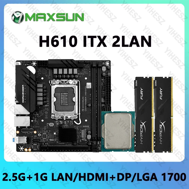H610 ITX Motherboard Set With Core 12th/13th Gen CPU 2*16GB 32GB ...