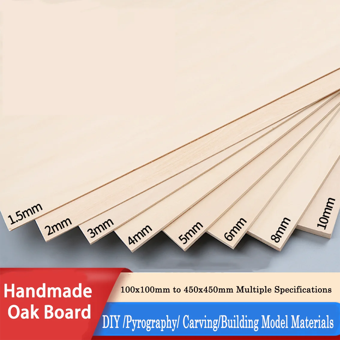 1-5Pcs Thick 1.5/2/3/4/5/6/8/10mm Handmade Basswood Plywood For DIY ...