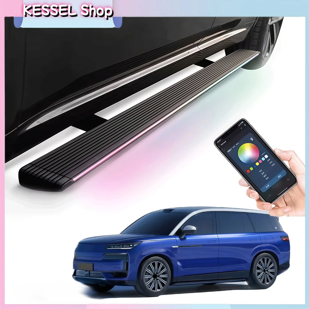 Deployable Power Side Step with LED Light Electric Running Boards fits ...