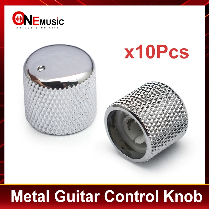 10Pcs-Metal-Knurled-Barrel-Dome-Volume-Tone-Control-Knobs-for-Electric ...