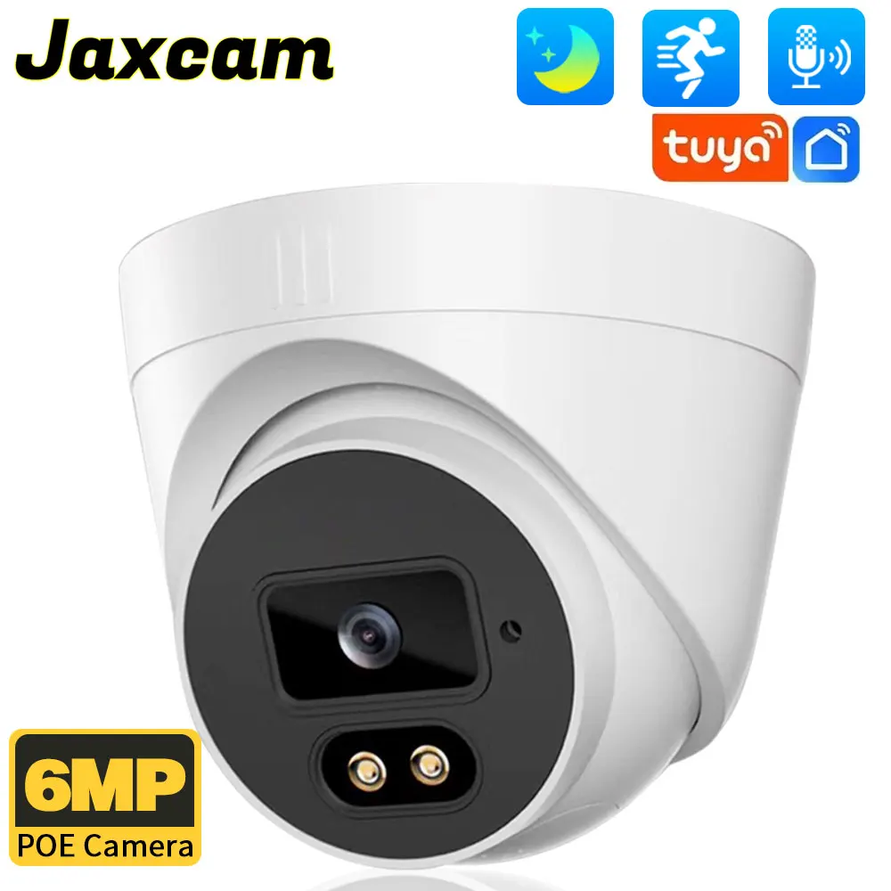 Tuya 6MP HD IP Camera POE Outdoor H.265 Surveillance Dome CCTV Camera ...