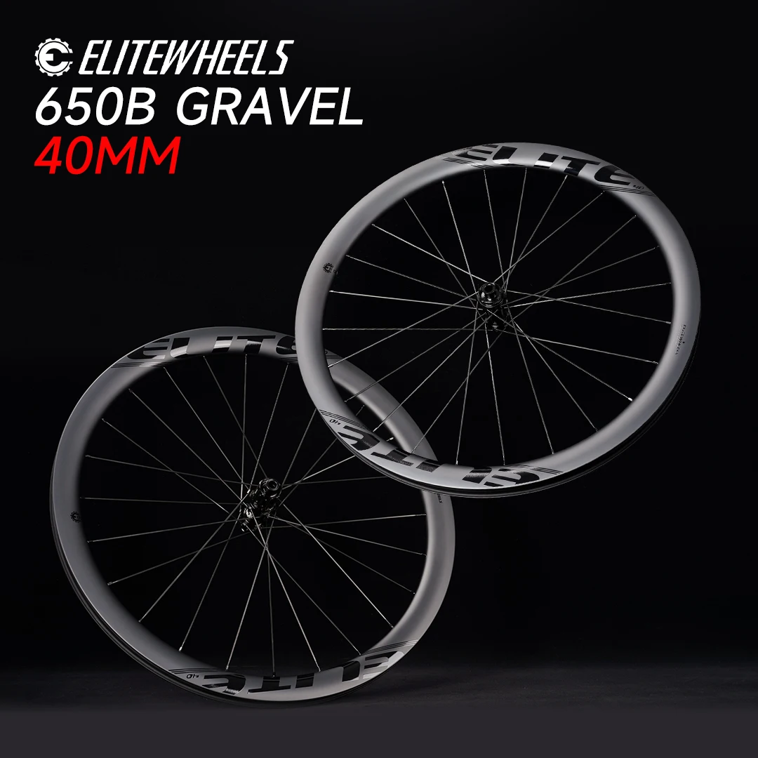 ELITEWHEELS-650B-Gravel-Wheelset-Road-Disc-Carbon-Wheels-40x32mm ...