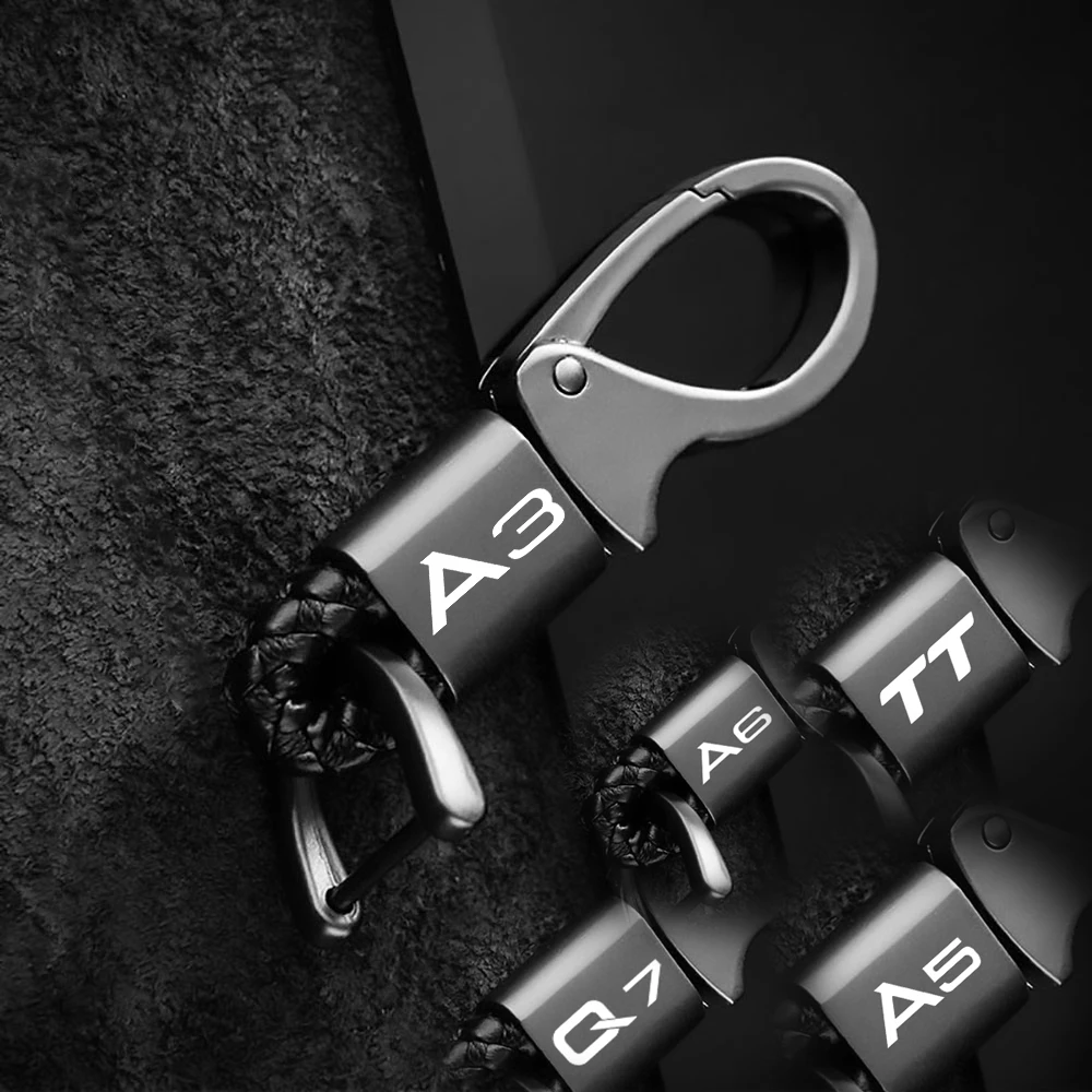 Hand braided rope alloy key chain key For Audi a1 A3 A4 A5 A6 A7 A8 Q3 ...