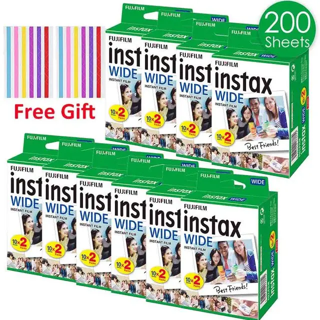 10-200-Sheets-Fujifilm-Instax-WIDE-Photo-Paper-5-Inch-Wide-Format-for ...
