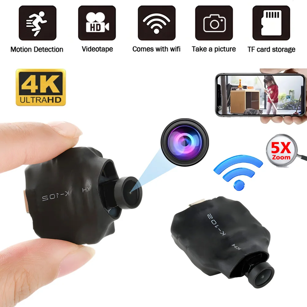 New 1080P Mini 4K Camera WiFi Network HD Camera Home Security Mini ...