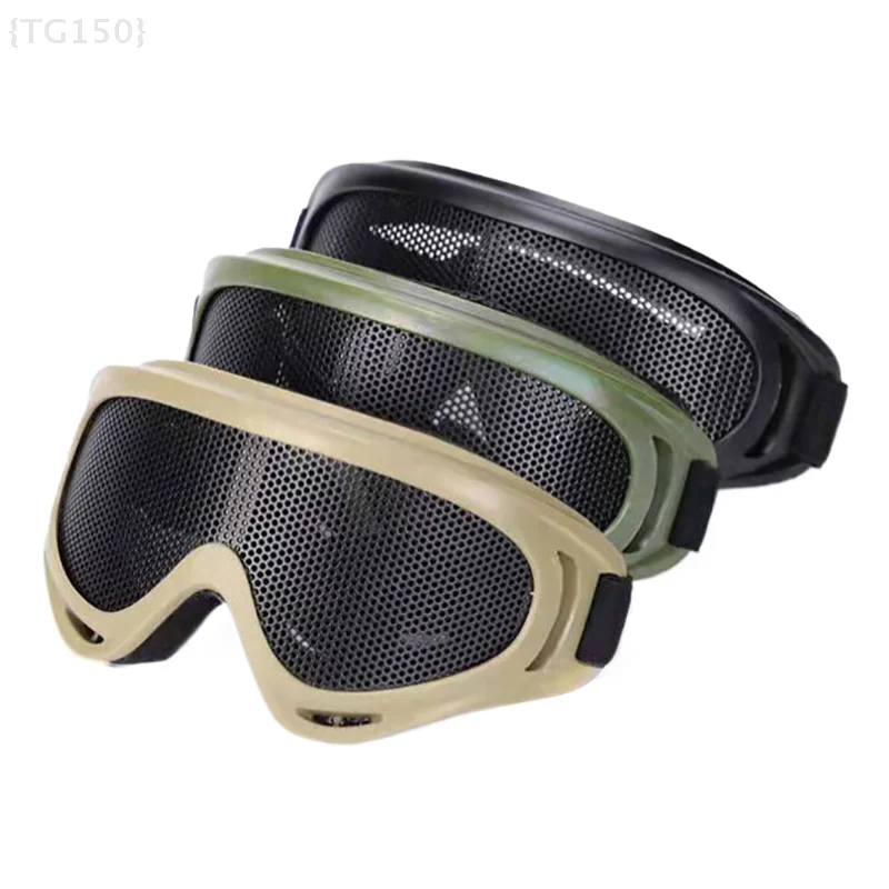 1 Pcs Outdoor Tactical Safety Glasses – Metal Mesh Goggle, Comfortable ...