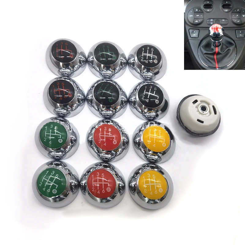 Gear Knob Hand Ball For Fiat 500 2012 2013 2014 2015 2016 2017 2018 5 6 ...