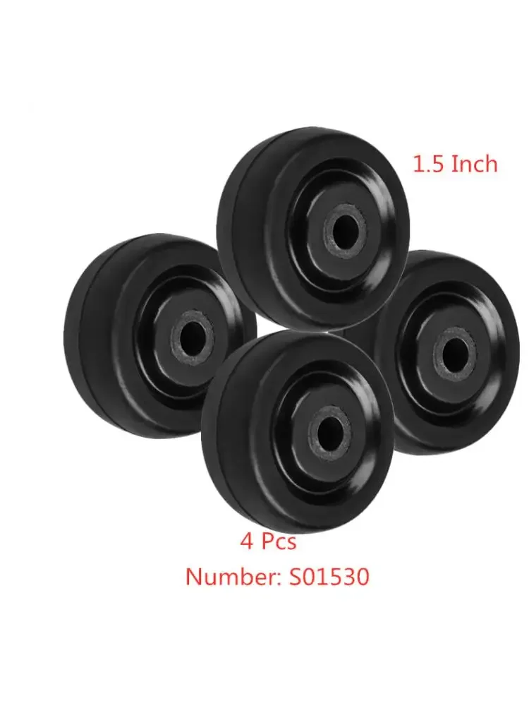 4-Pcs-Lot-Spot-1-5-Inch-Black-Rubber-Single-Wheel-Diameter-40mm-Mute ...