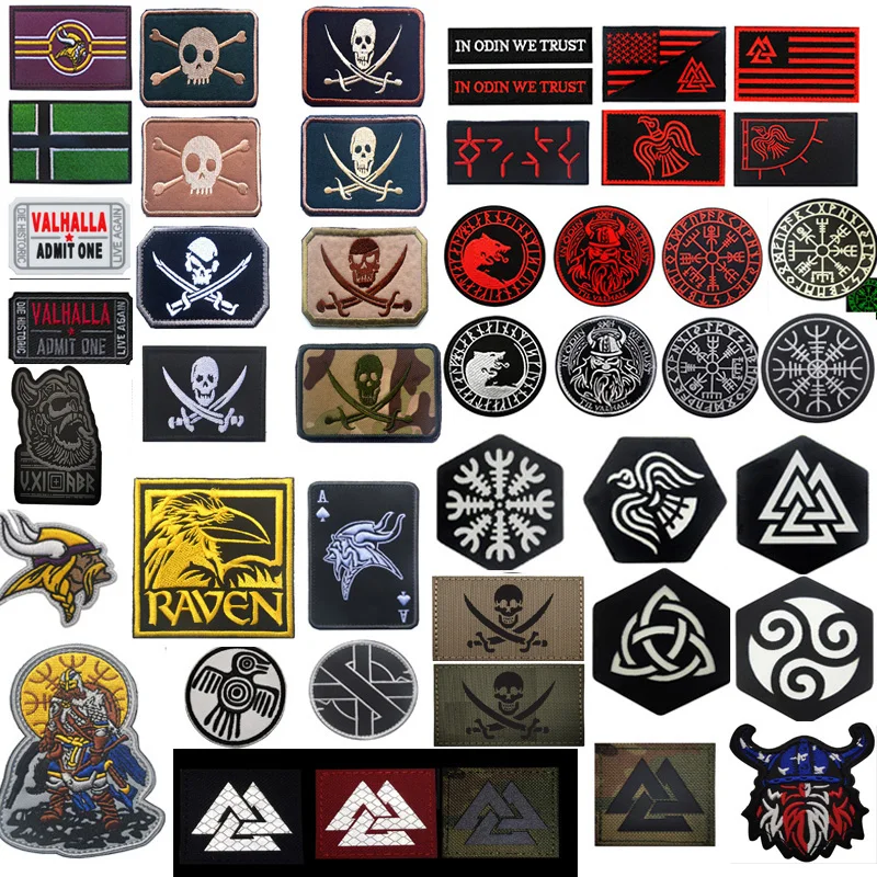 Valknut-Valhalla-Tactical-Vikings-IR-Infrared-Reflective-Patch-Raven ...