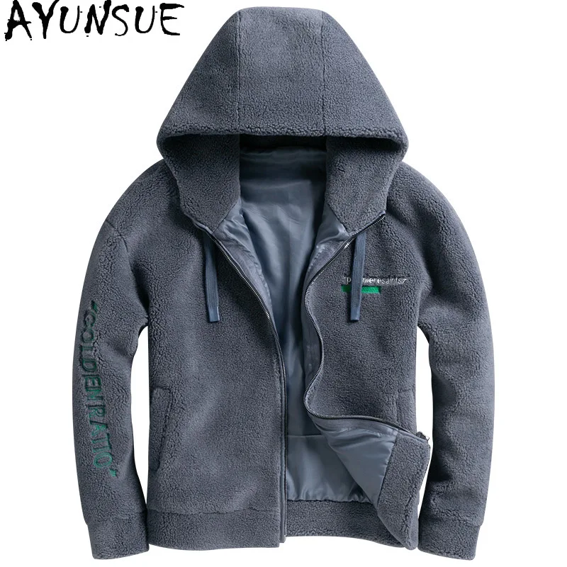 AYUNSUE Winter Warm Fur Coats Mens Jacket High Quality Mens Clothing ...