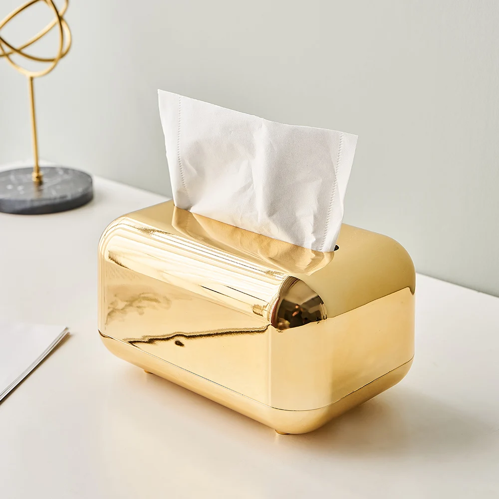 Light-Luxury-Golden-Tissue-Box-Wipe-Case-Boxed-Tissue-Office-and-Home ...