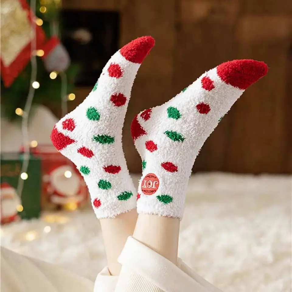 Fuzzy Holiday Socks 6-Pack Fuzzy Christmas Socks For Women - Cozy ...