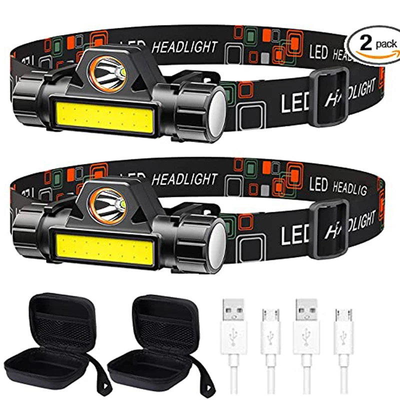 Portable-Mini-Powerful-LED-Headlamp-XPE-COB-USB-Rechargeable-Built-in ...