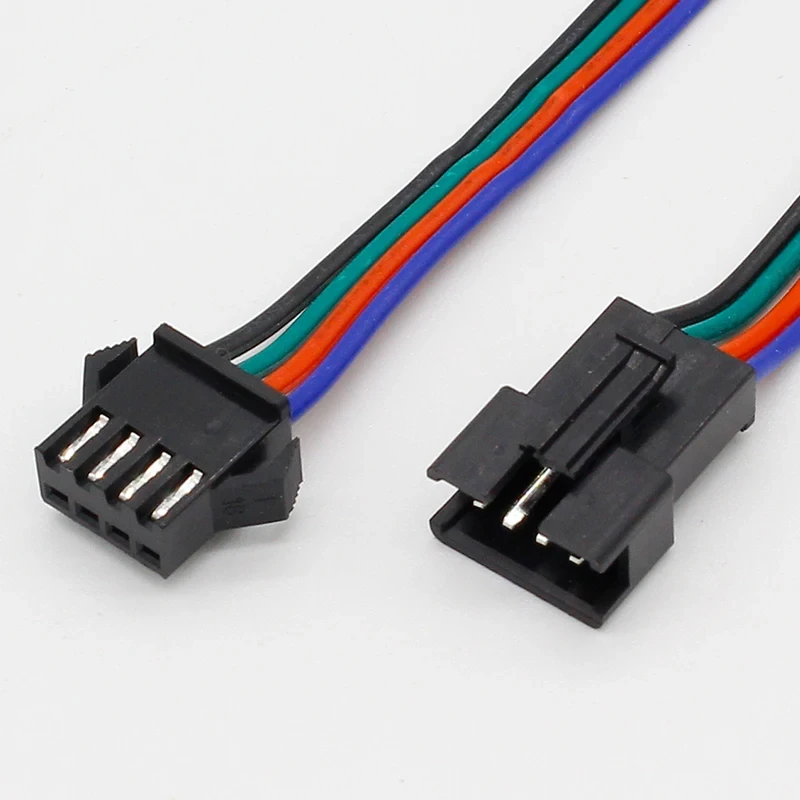 10 pairs 4Pin led Connector Male/female JST SM 4Pin Plug Connector Wire ...