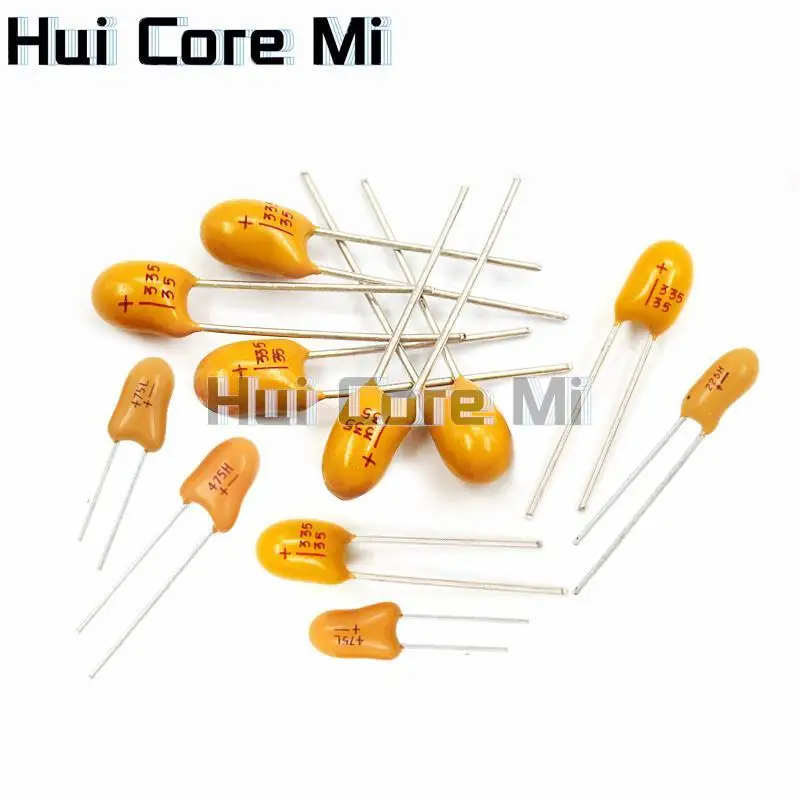 5pcs DIP Tantalum Capacitor 10V 16V 20V 25V 35V 50V 0.1UF 0.22UF 0.33UF ...