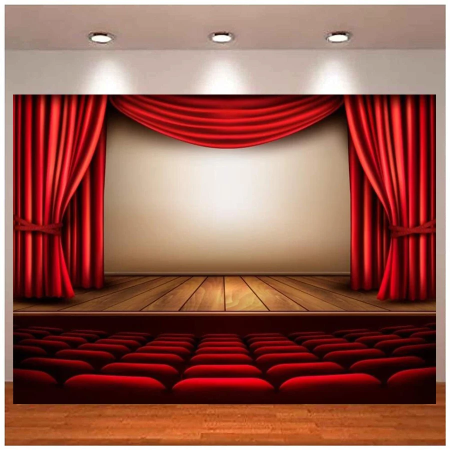 Stage Photography Backdrop Theatre Performance Background Wooden Floor ...