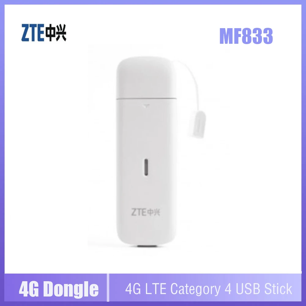New Unlocked ZTE MF833V MF833T MF833U1 4G LTE Cat4 USB Stick Modem ZTE ...