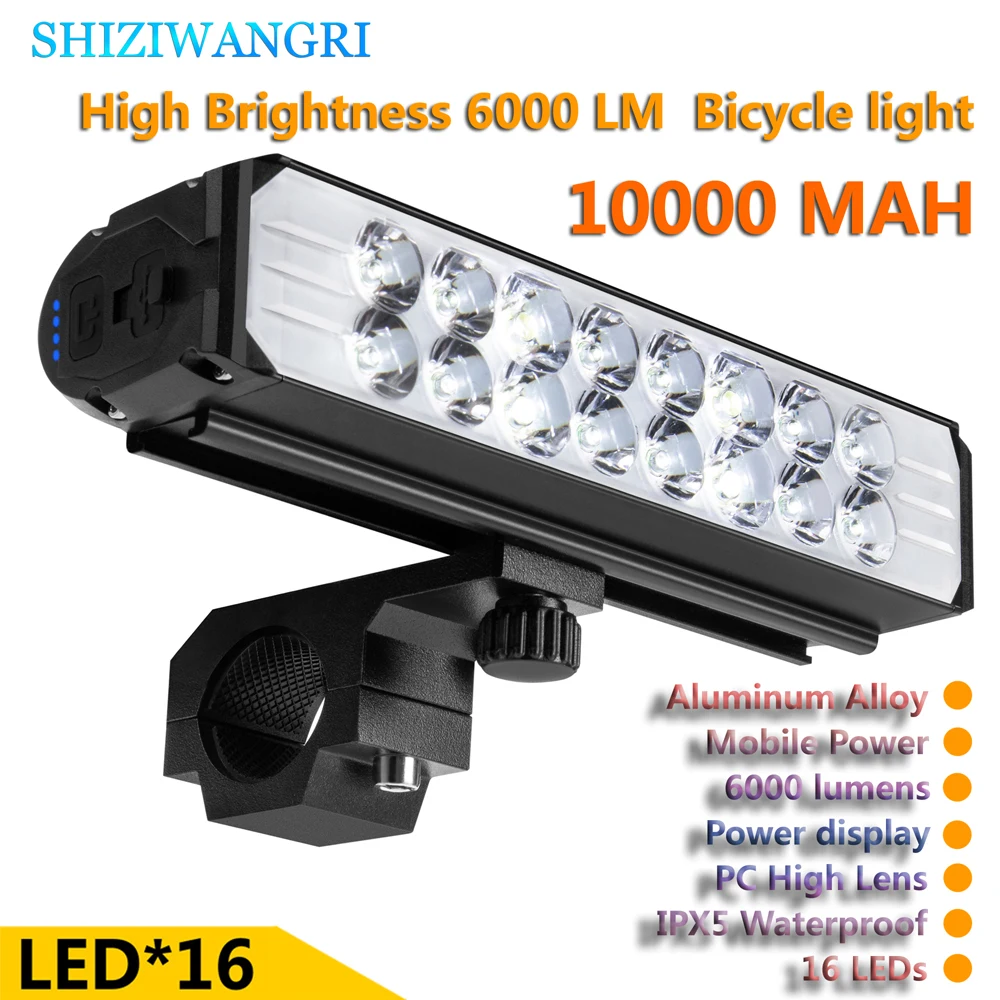 16-LED-Headlight-For-Bicycle-Led-Light-Bicycle-Front-Lamp-Rechargeable ...