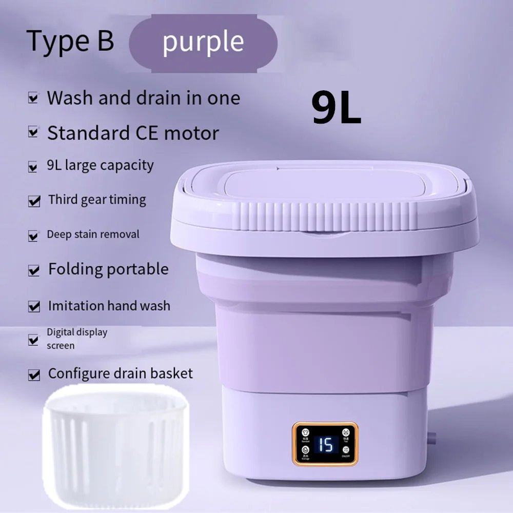 9L-Ultrasonic-Portable-Washing-Machine-with-Dryer-for-Clothes-Travel ...