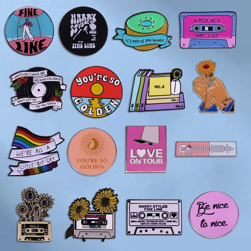 Pop-Music-Character-Singer-Enamel-Pin-Cartoon-Song-Album-Record-Vintage ...