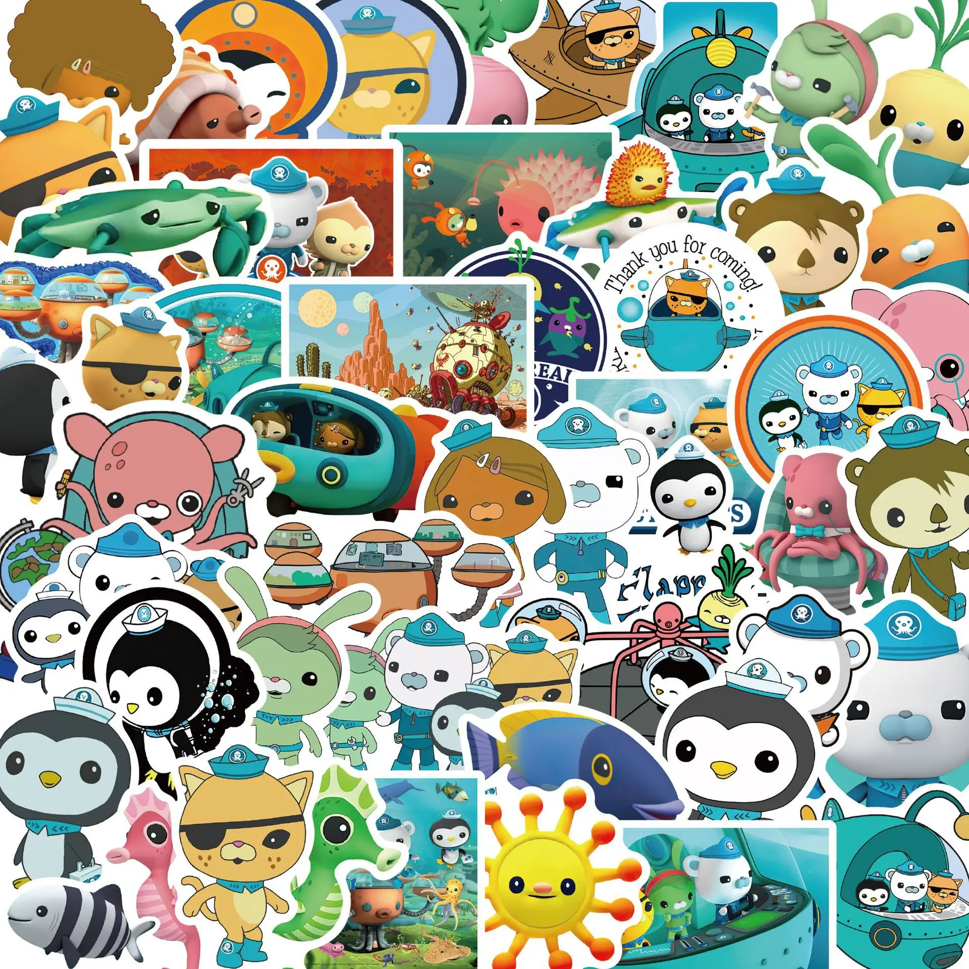 Octonauts-50pcs-not-repeating-kids-Toys-Stickers-Sea-Movie-Barnacles ...