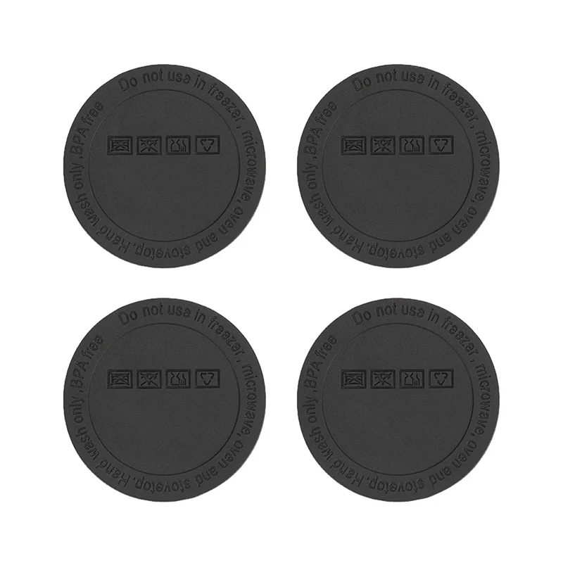 4Pcs-Round-Black-Rubber-Coaster-Pad-Self-Adhesive-Cup-Bottom-Stickers ...