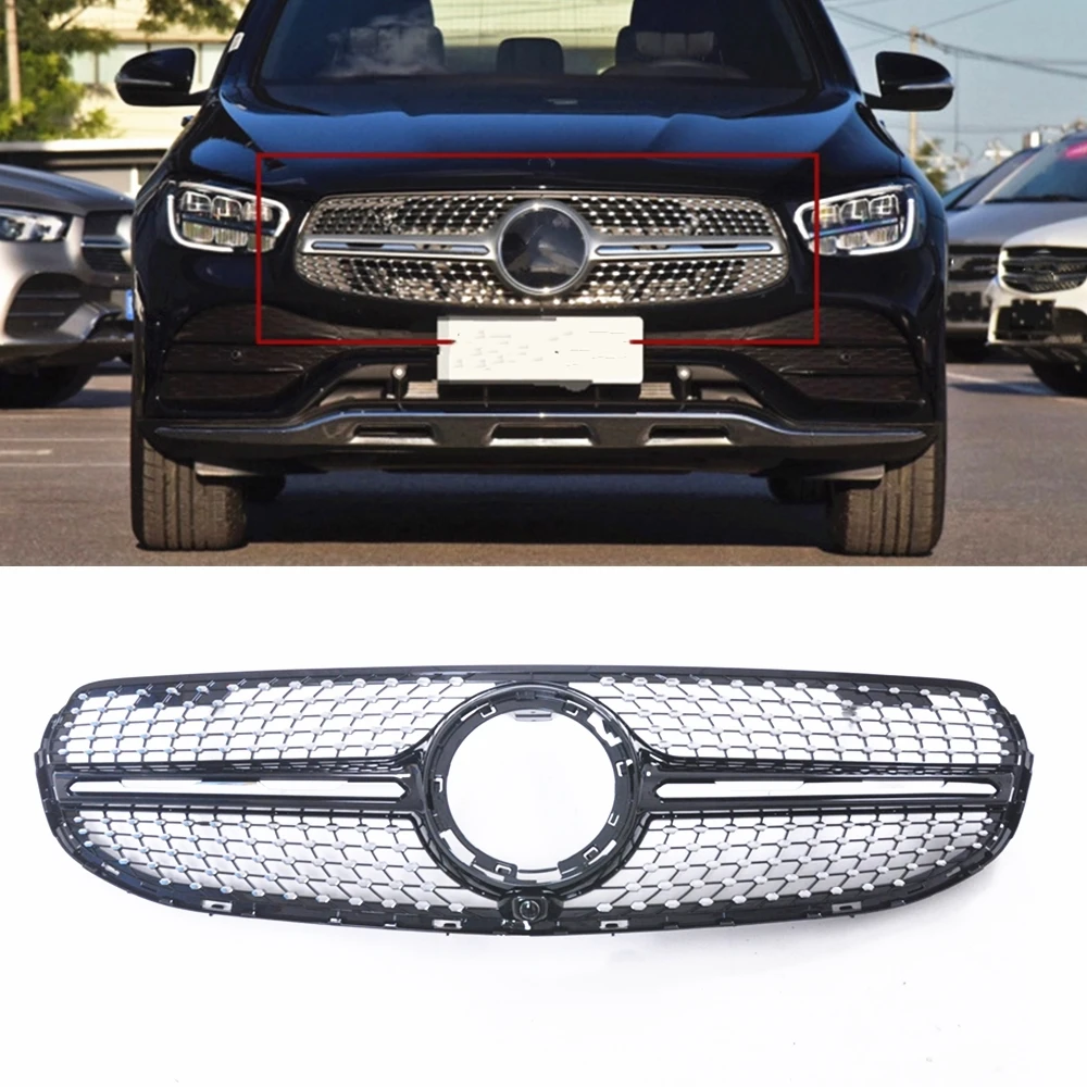 Car-Front-Grille-Grill-Upper-Mesh-Grid-For-Mercedes-Benz-GLC-Class-W253 ...