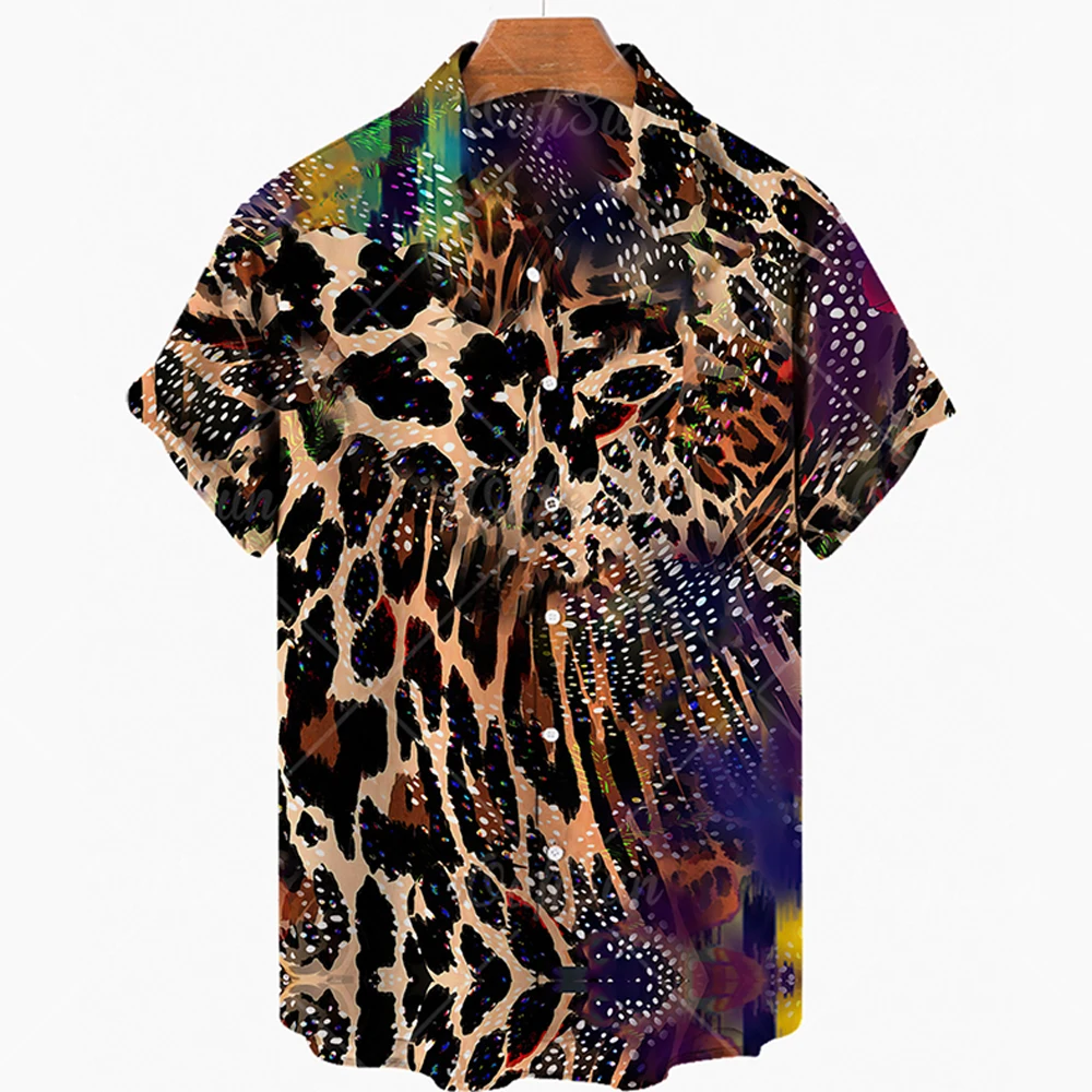 Short-Sleeve-Leopard-Men-s-Shirts-For-Man-Clothing-Hawaiian-Fashion-3D ...