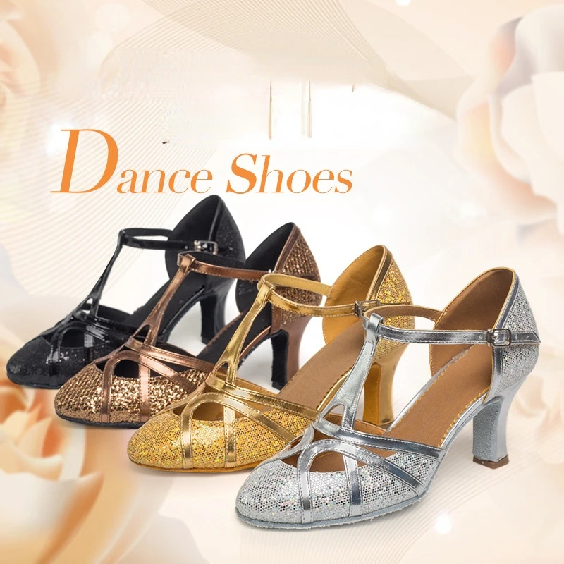 Fashion-Ballroom-Dance-Shoes-for-Women-Glitter-Closed-Toe-Modern-Shoe ...