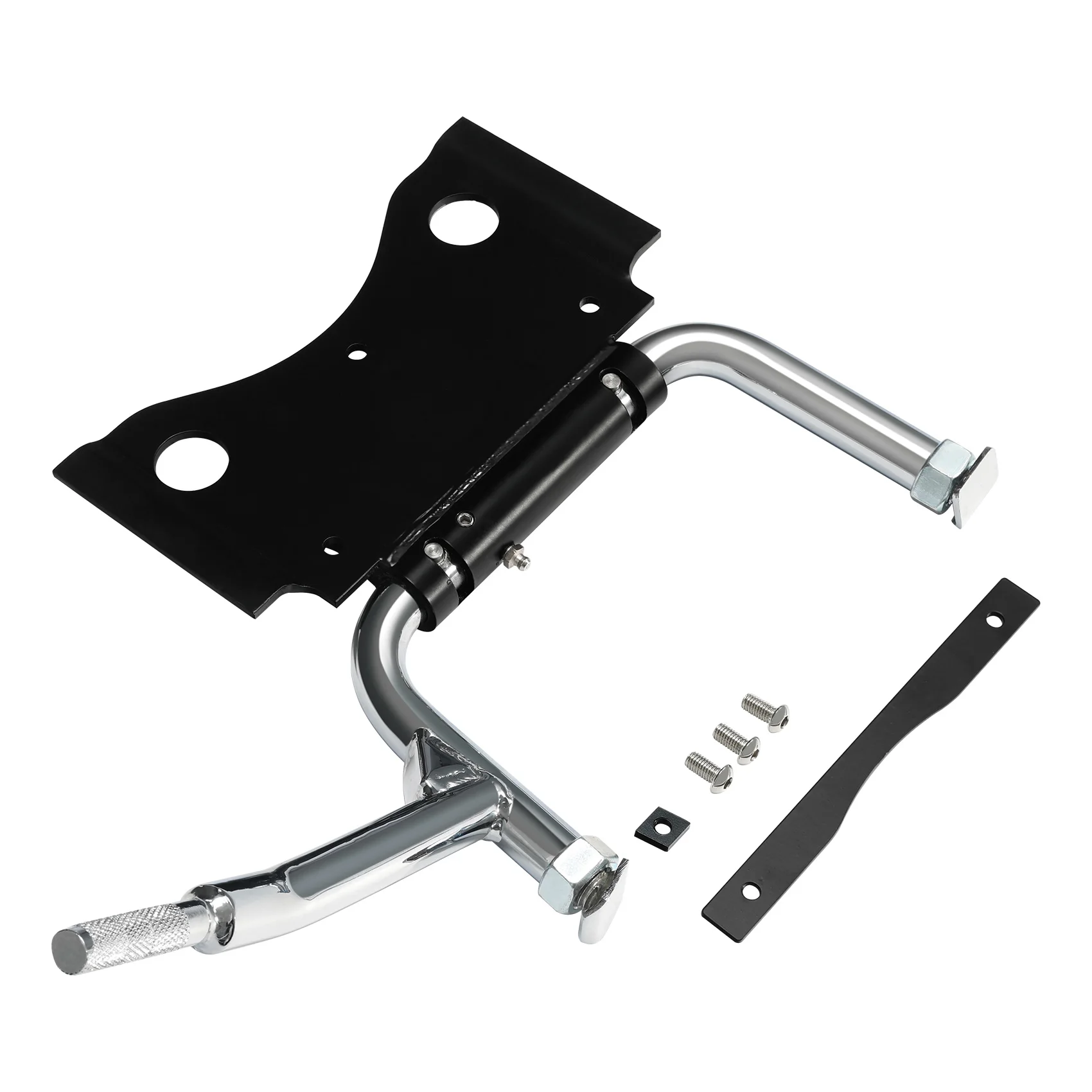 Motorcycle-Chrome-Black-Adjustable-Center-Stand-For-Harley-Touring-Road ...