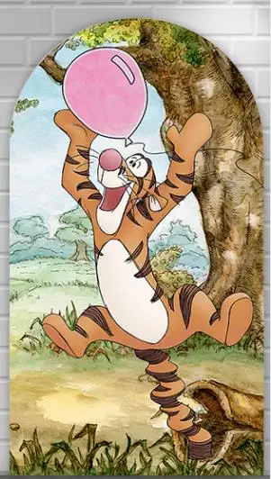 Disney Winnie the Pooh Baby Shower Arched Chiara Backdrop Cover Cartoon ...