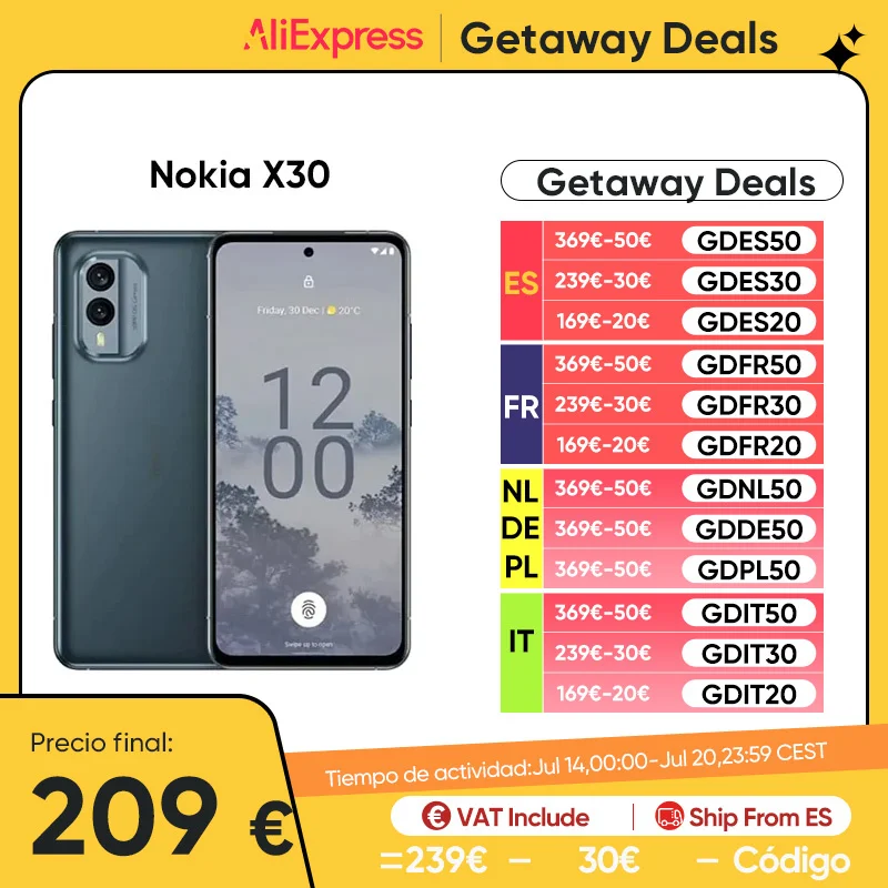 Nokia-X30-Samartphone-Qualcomm-Snapdragon695-5G-8-256G-Double-SIM-NFC ...