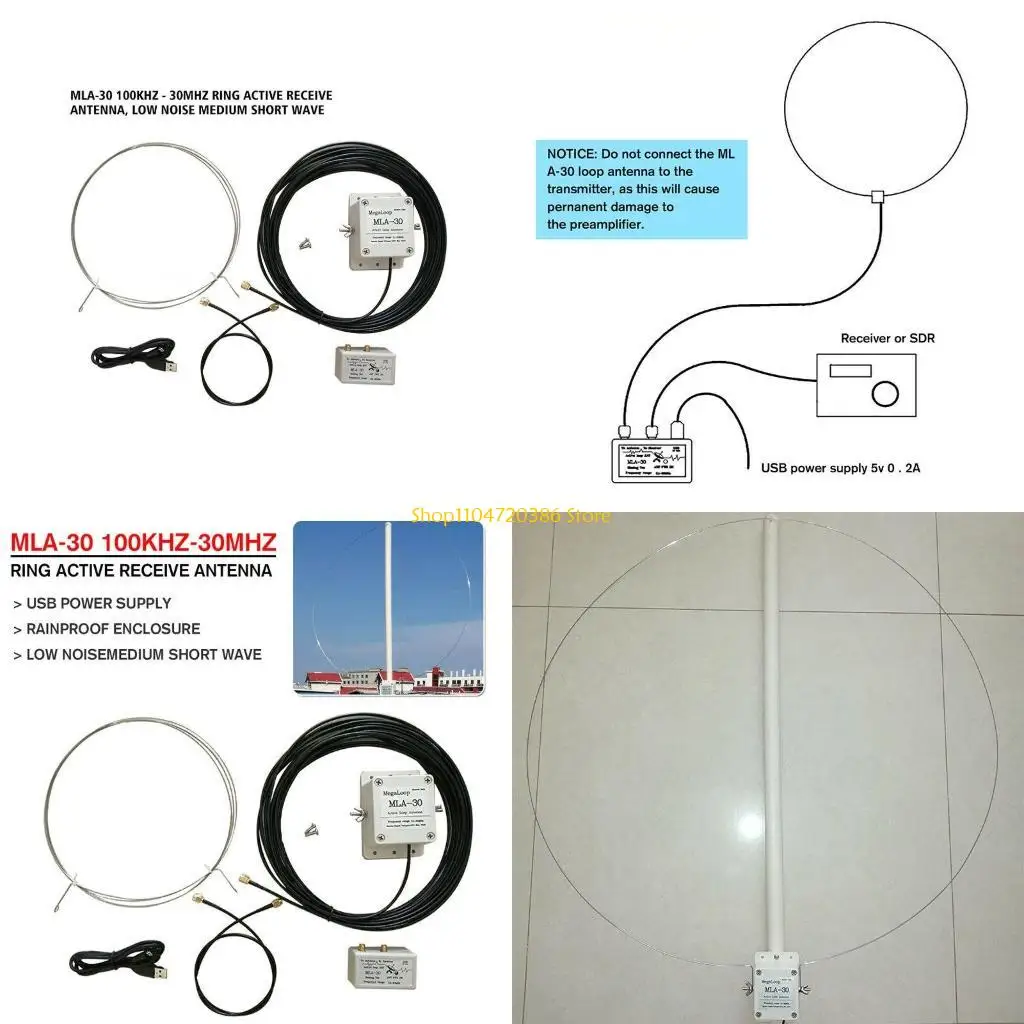 K0EA 1 Set Loop Antenna MLA-30 Ring Antennas Active Receiving and Short ...