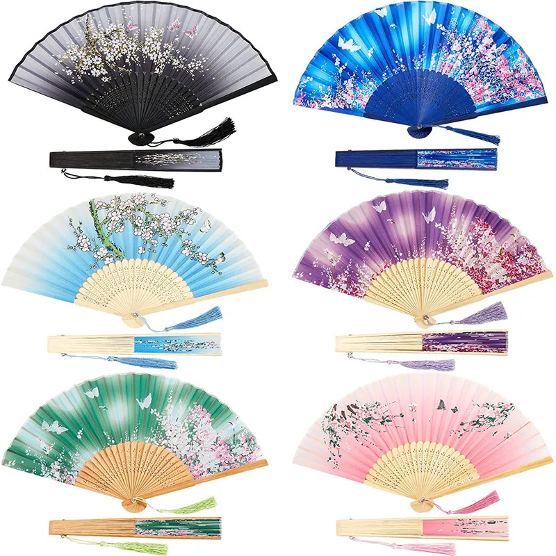 1pcs-Vintage-Style-Silk-Chinese-Folding-Fan-Chinese-Japanese-Pattern ...