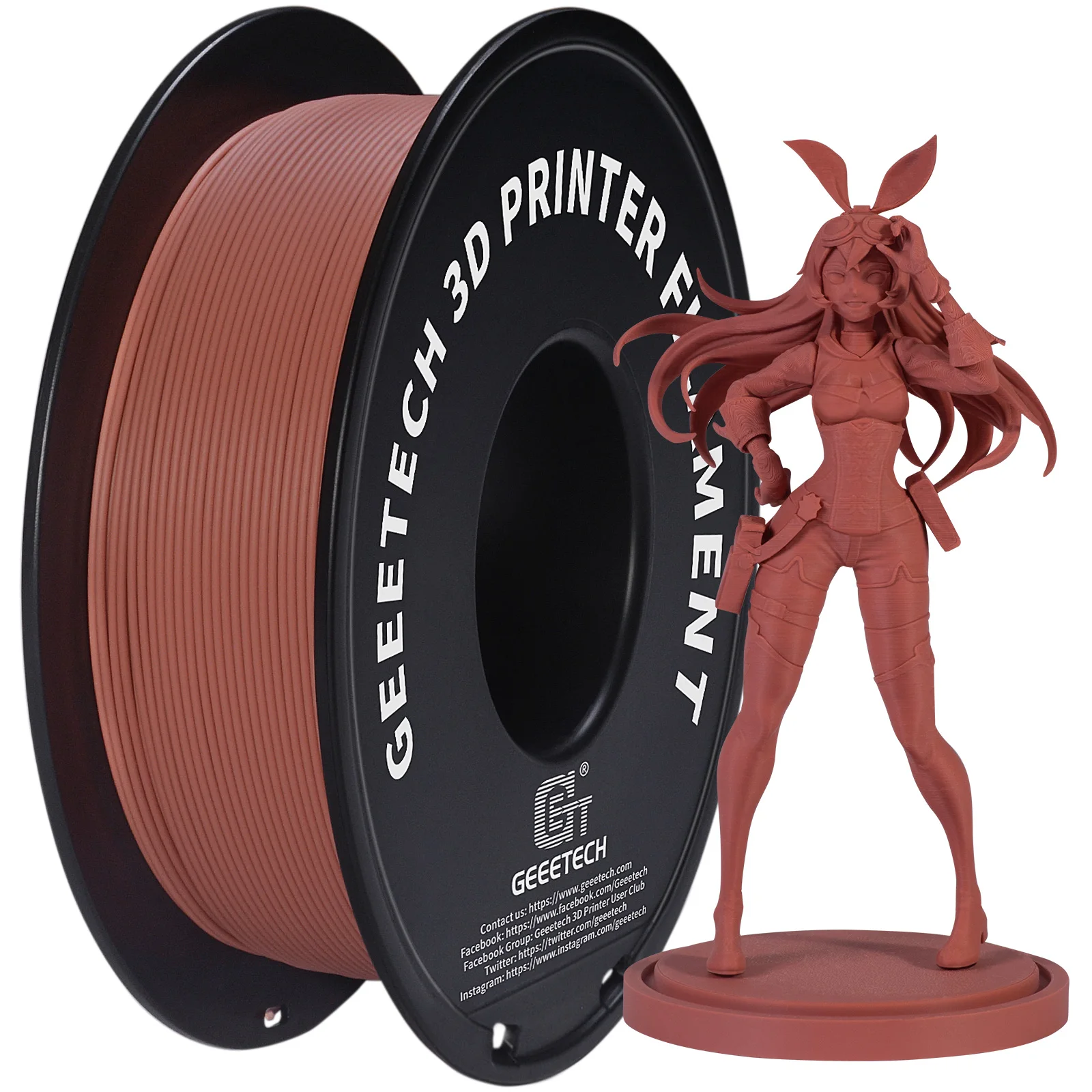 Geeetech-Matte-Filament-Pla-1-75Mm-1Kg-Spool-2-2lbs-3d-Printer ...